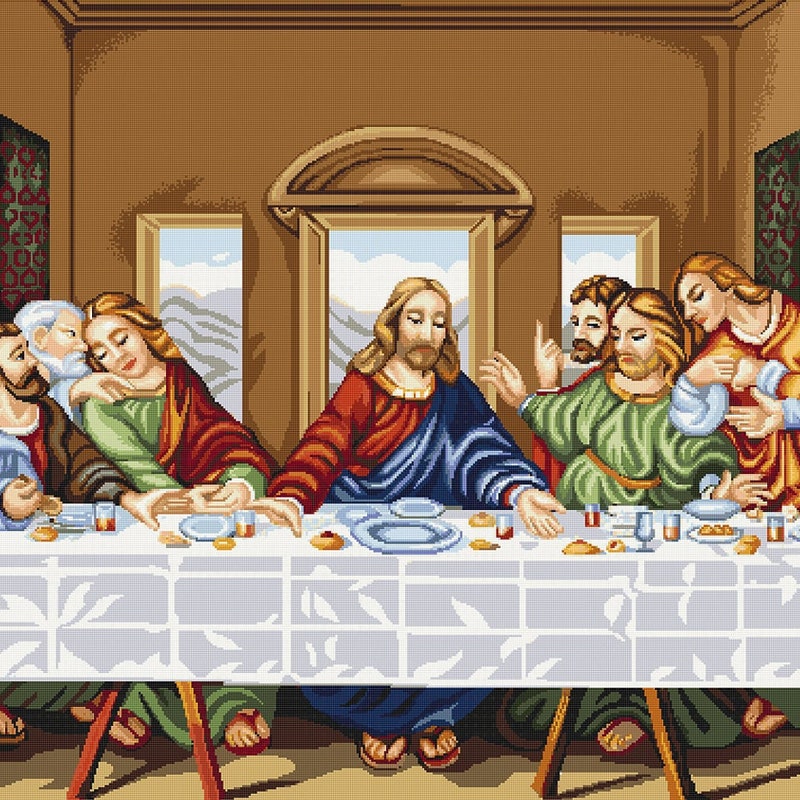 Last Supper Cross Stitch - Etsy