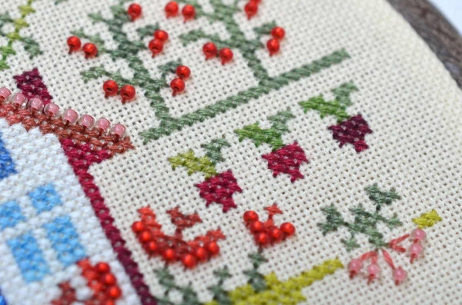 Vegetable Garden Sampler Cross Stitch Kit, Country Cottage Needlework ...