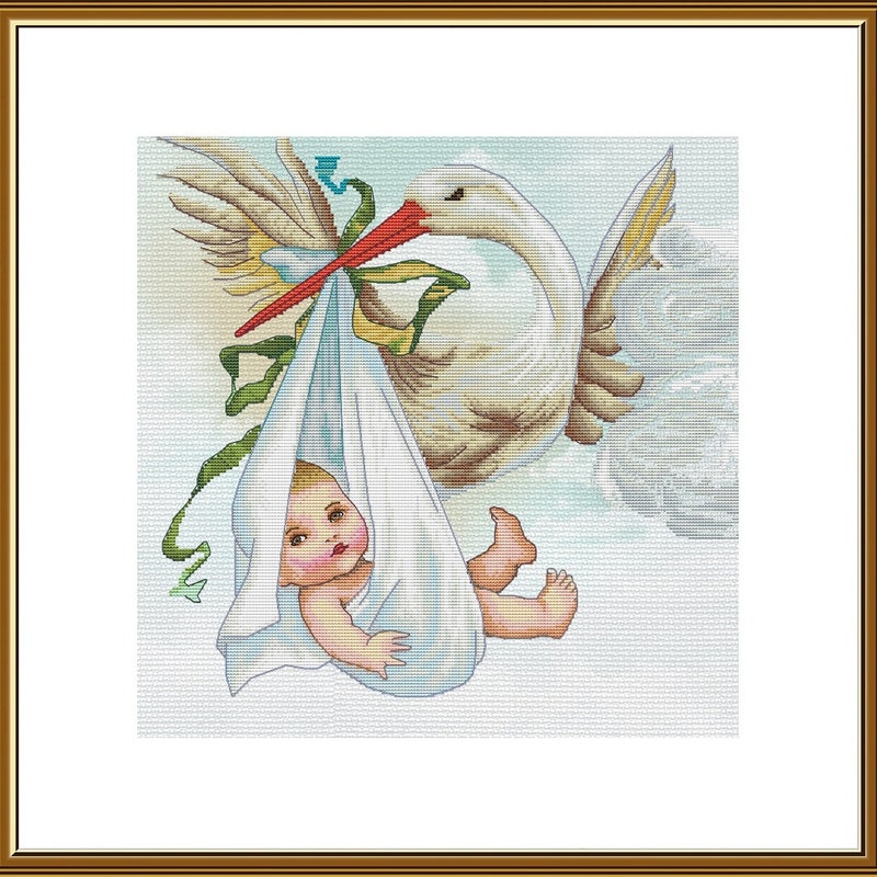 Needlepoint Birth Announcement - Etsy