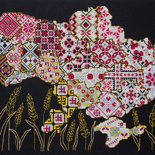 Ukraine Map Cross Stitch Patterns - Etsy