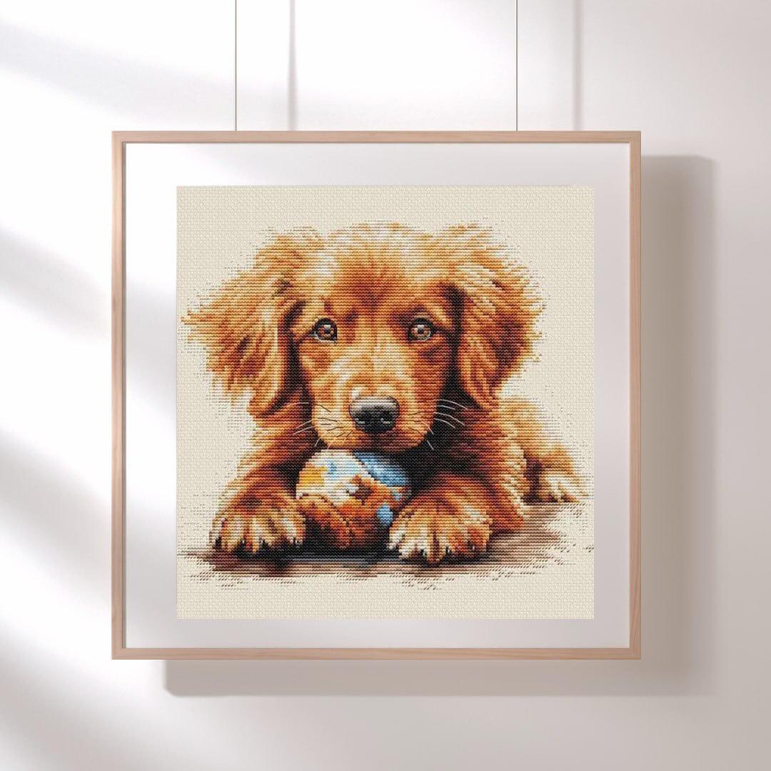 Cocker Spaniel Puppy Cross Stitch Kit, Playful Dog Portrait X-stitch ...
