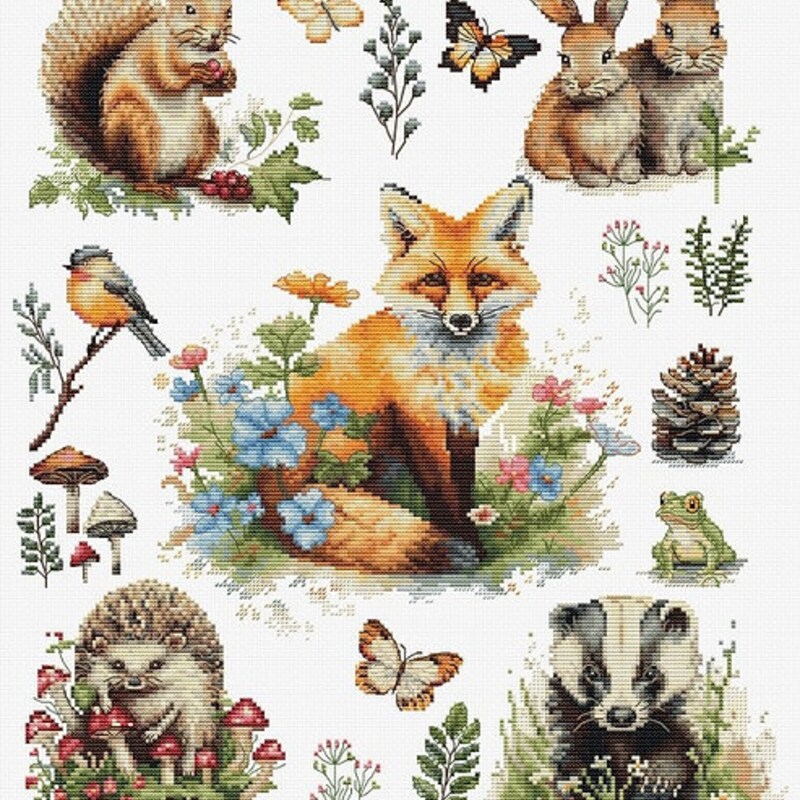 Fox Cross Stitch Kit - Etsy