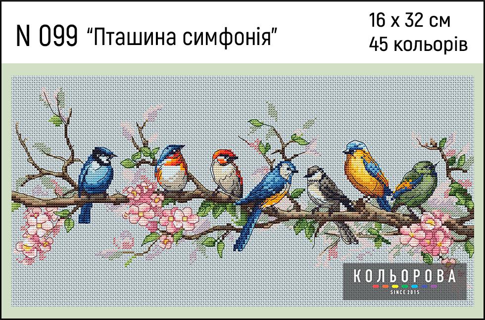 Bird Cross Stitch Kit With DMC Floss, Spring Birds on Branch ...
