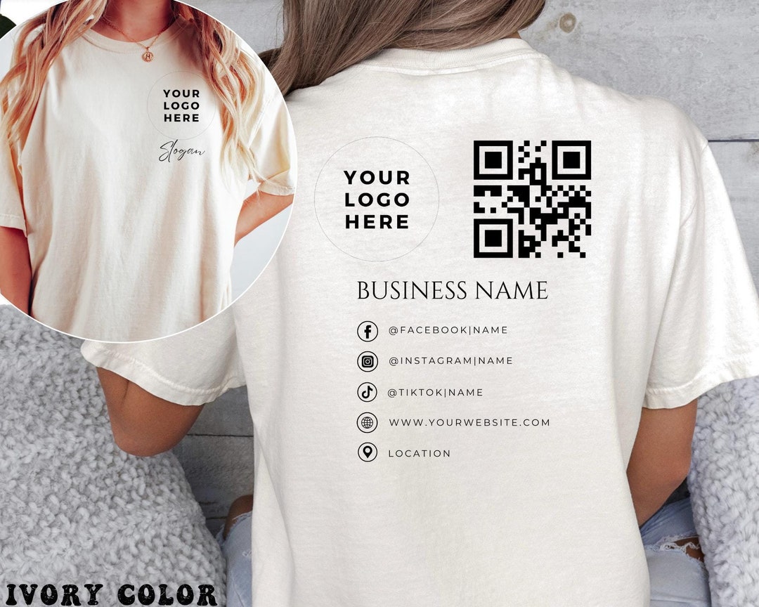 Qr Custom Logo Design Shirt, Company Logo Shirt, Team Logo Shirt ...