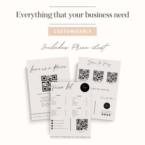 Qr Code Sign for Small Business, Canva Template Editable, Scan to Pay ...
