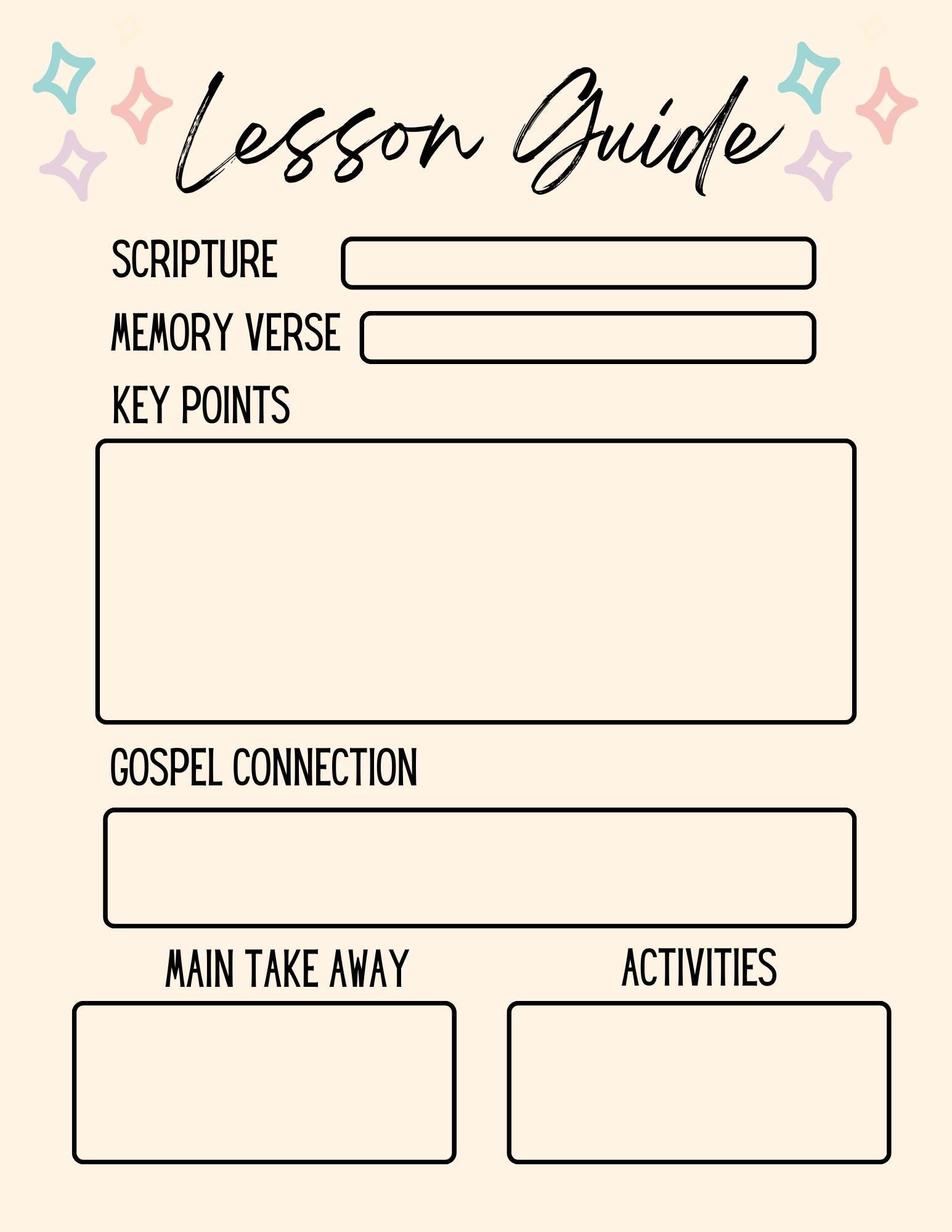 Bible Sunday School Lesson Planner - Etsy