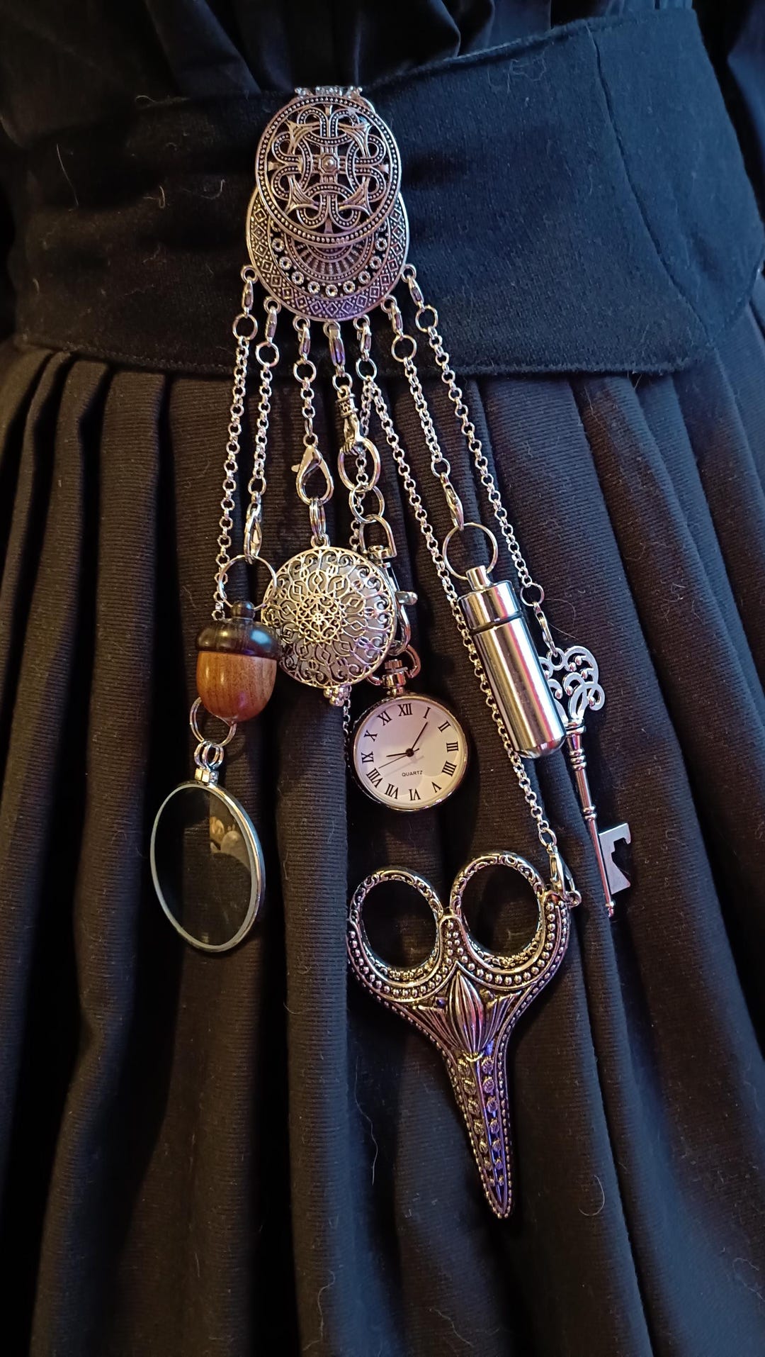 Gift Set. Victorian Inspired Chatelaine With Accessories & Charms. - Etsy