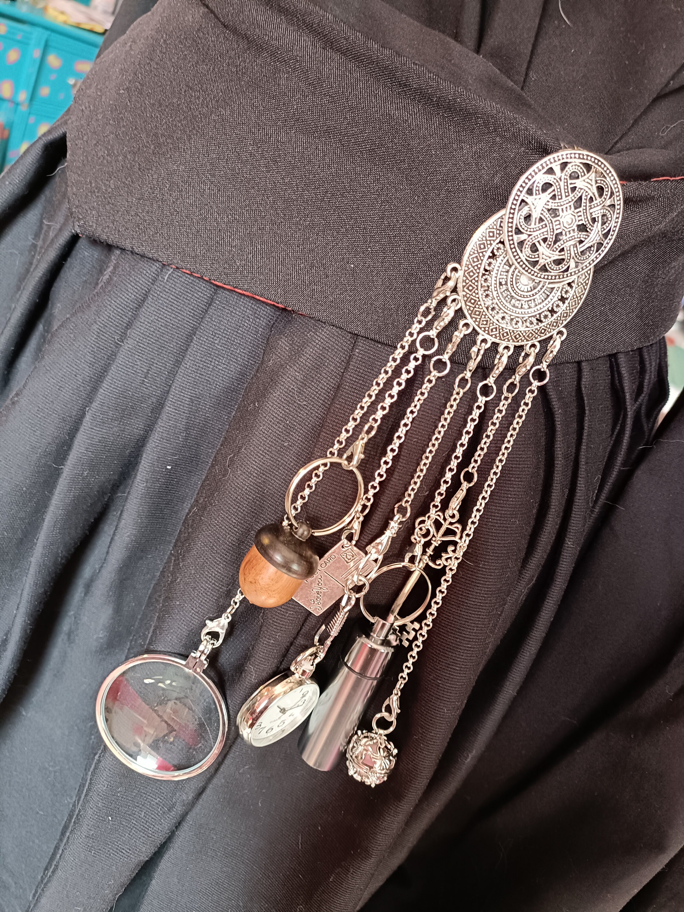 Victorian Inspired Matron Mistress Chatelaine With 7 Chains. - Etsy