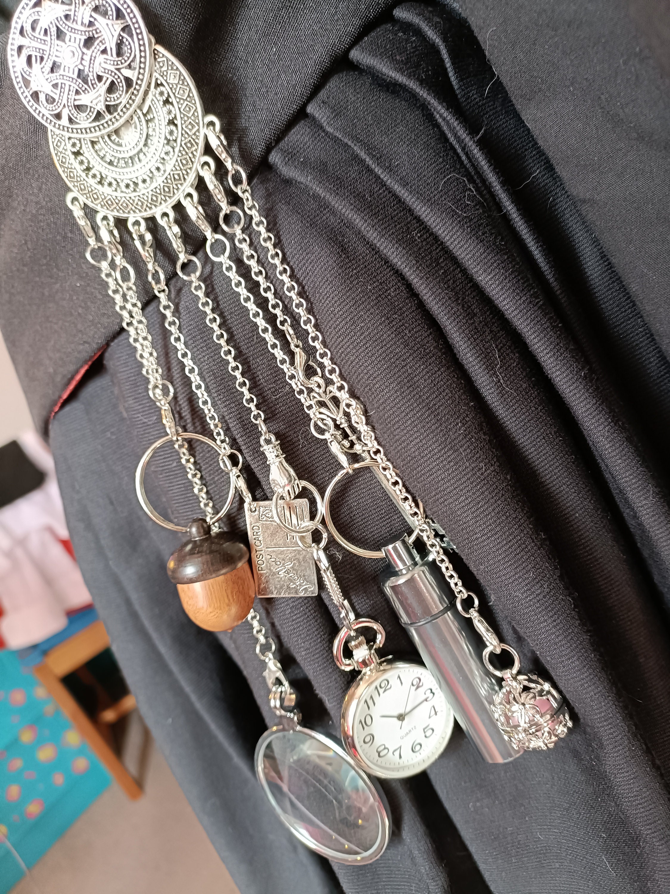 Victorian Inspired Matron Mistress Chatelaine With 7 Chains. - Etsy