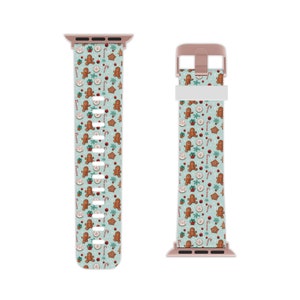 Cute Christmas Cookie Design Watch Band for Apple Watch 38 40 42 44 ...