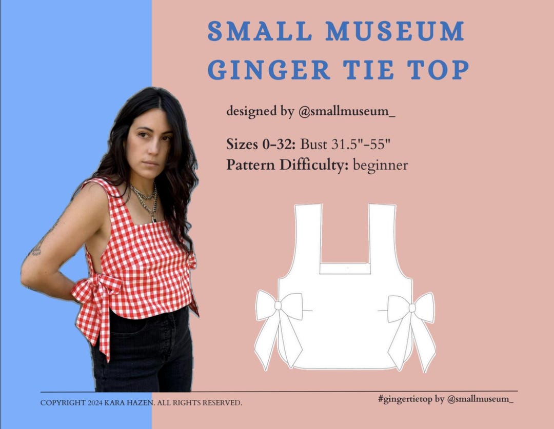 Ginger Tie Top PDF Sewing Pattern - Etsy