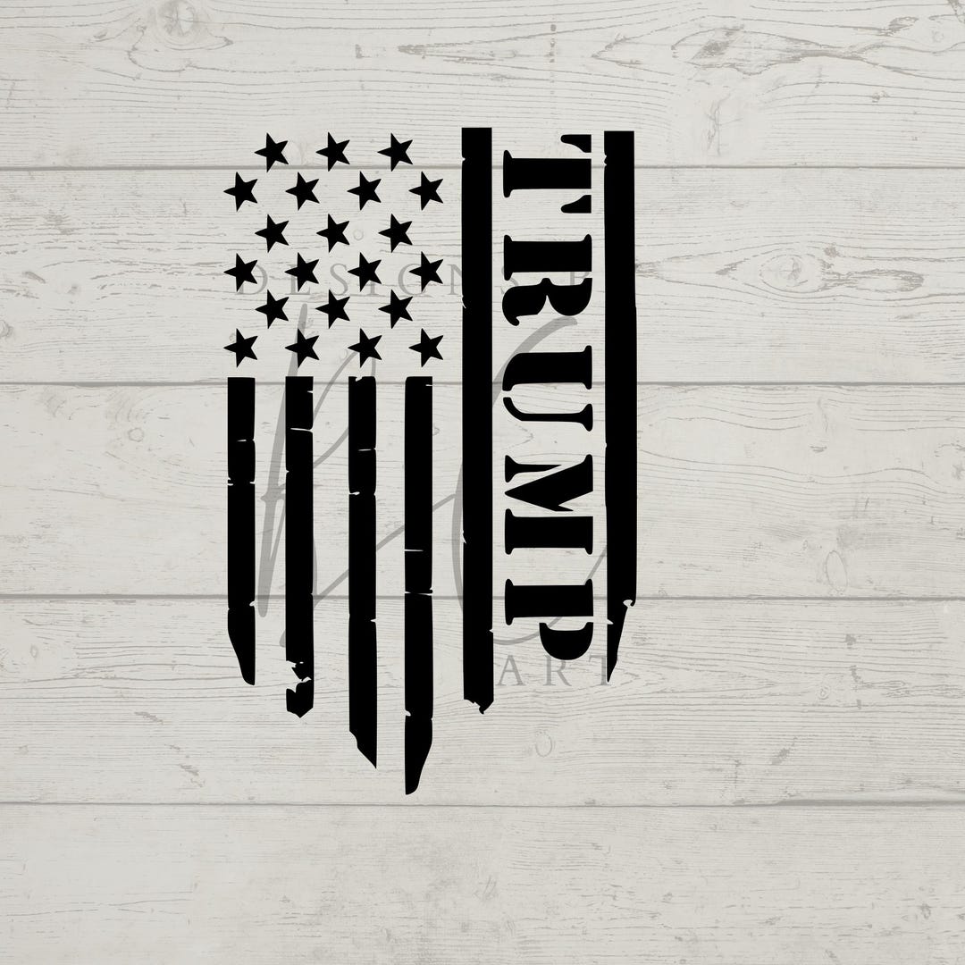 Distressed American Trump Flag PNG-SVG - Etsy