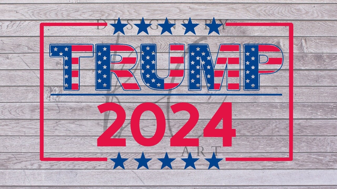TRUMP 2024 American Flag SVG-PNG - Etsy