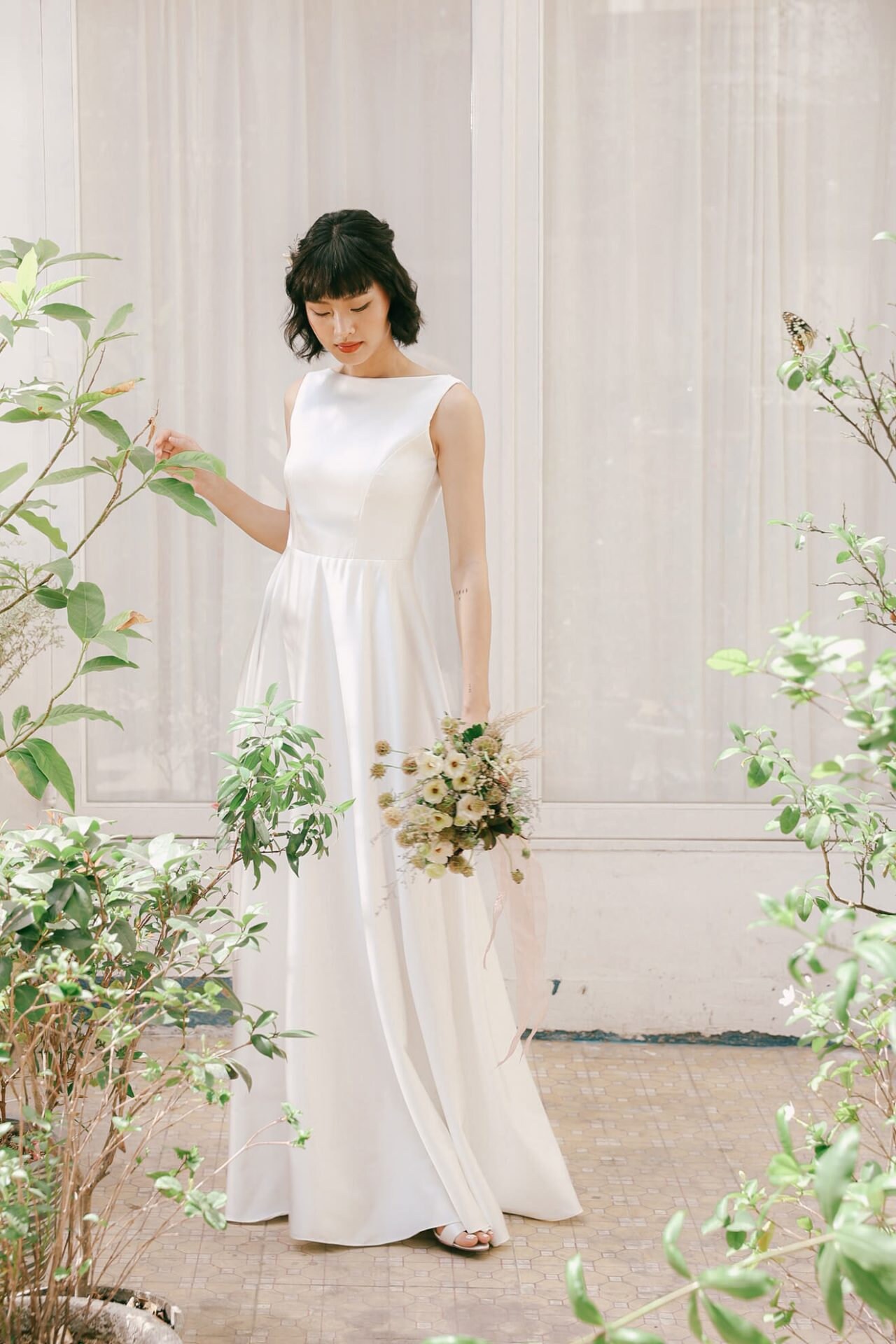 Simple Wedding Dress Modest Wedding Dress Minimalist Wedding Dress ...