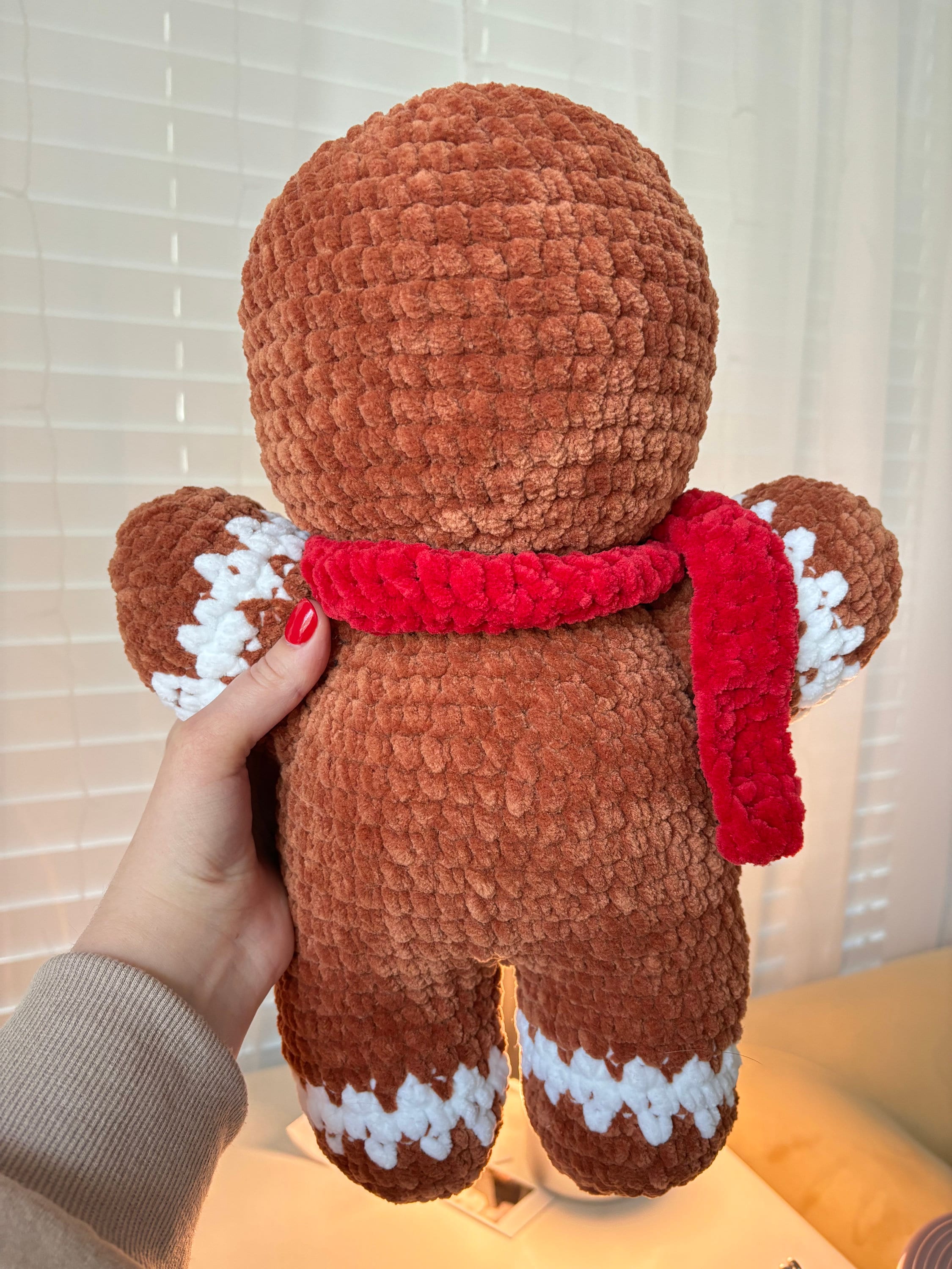 Jumbo Gingerbread Man Crochet Plushie - Etsy