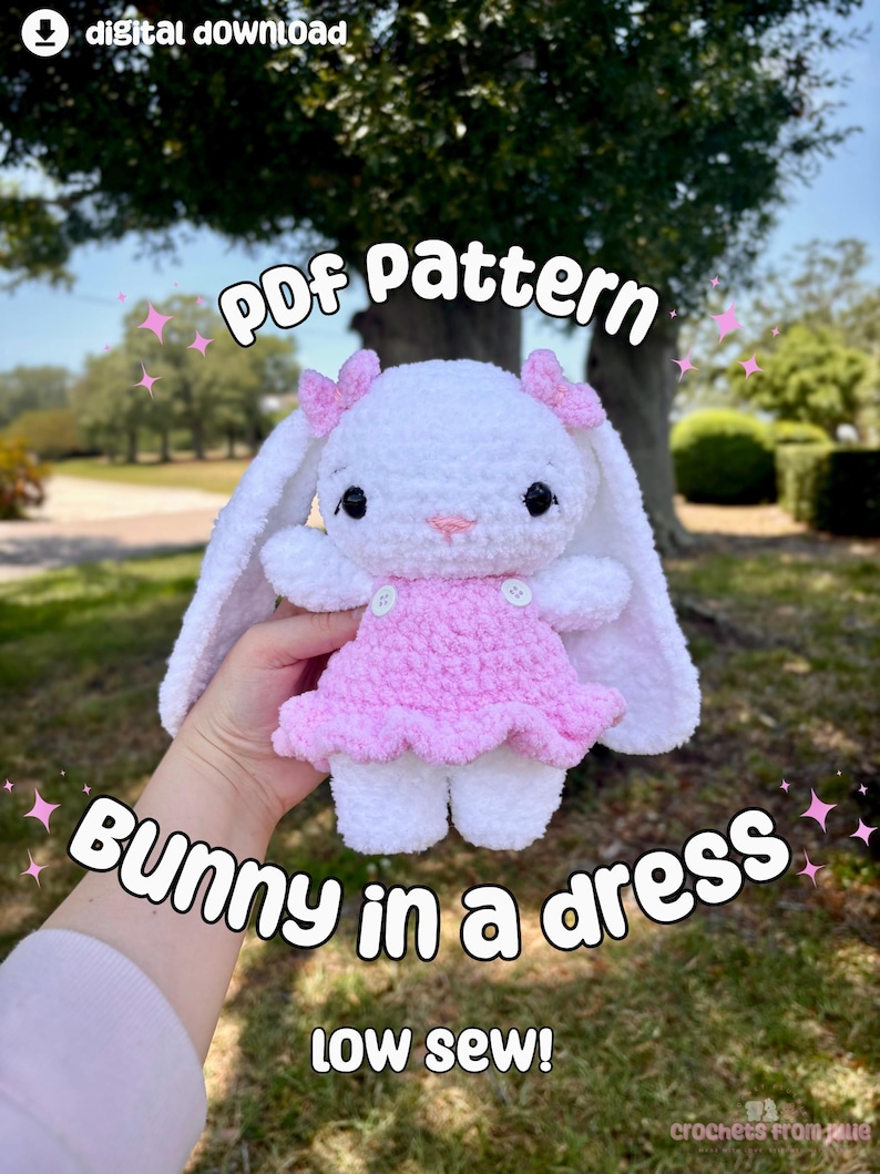 Bunny in a Dress Crochet Pattern - Etsy