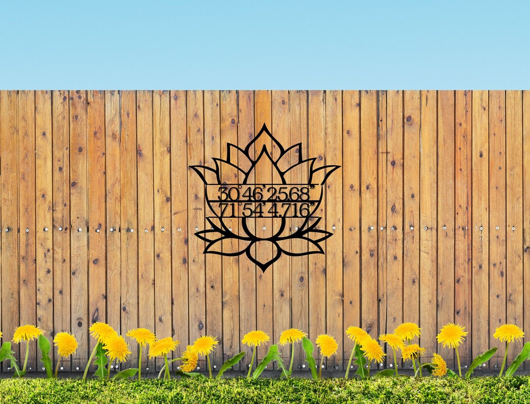 GPS Coordinates Sign Yard Decor Custom New Home House Gift Personalized ...