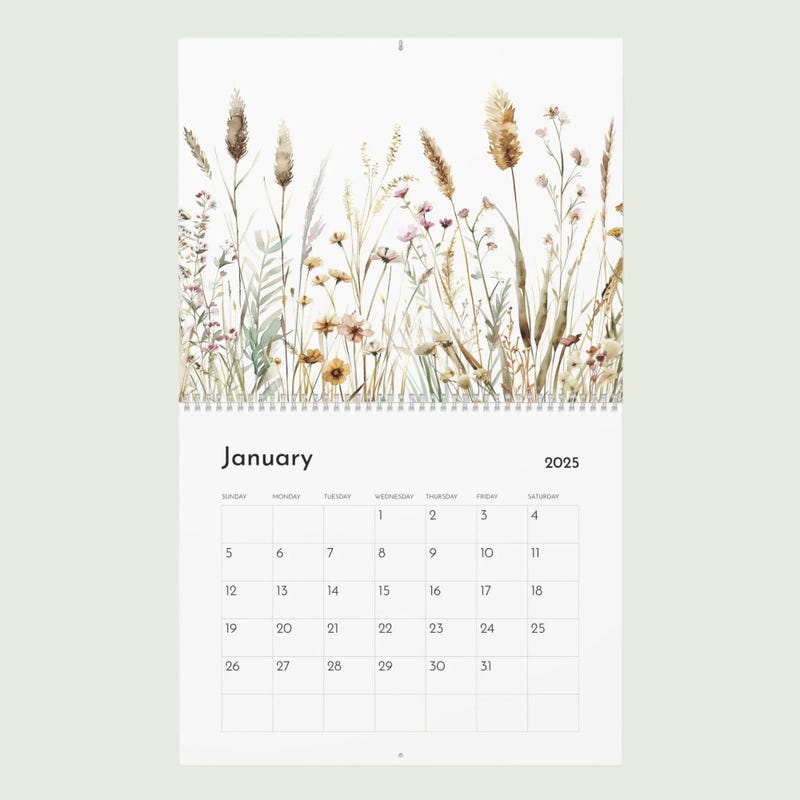 Wildflower 2025 Calendar - Etsy