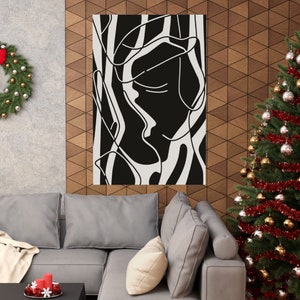 Abstract Line Art Matte Poster Home Decor Wall Art Modern Art Design ...