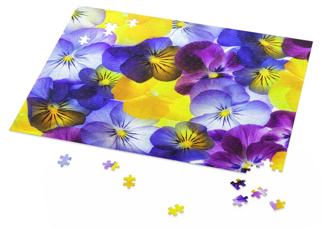 Viola Flower Puzzle, Colorful Floral Jigsaw, Artistic Garden Gift - Etsy