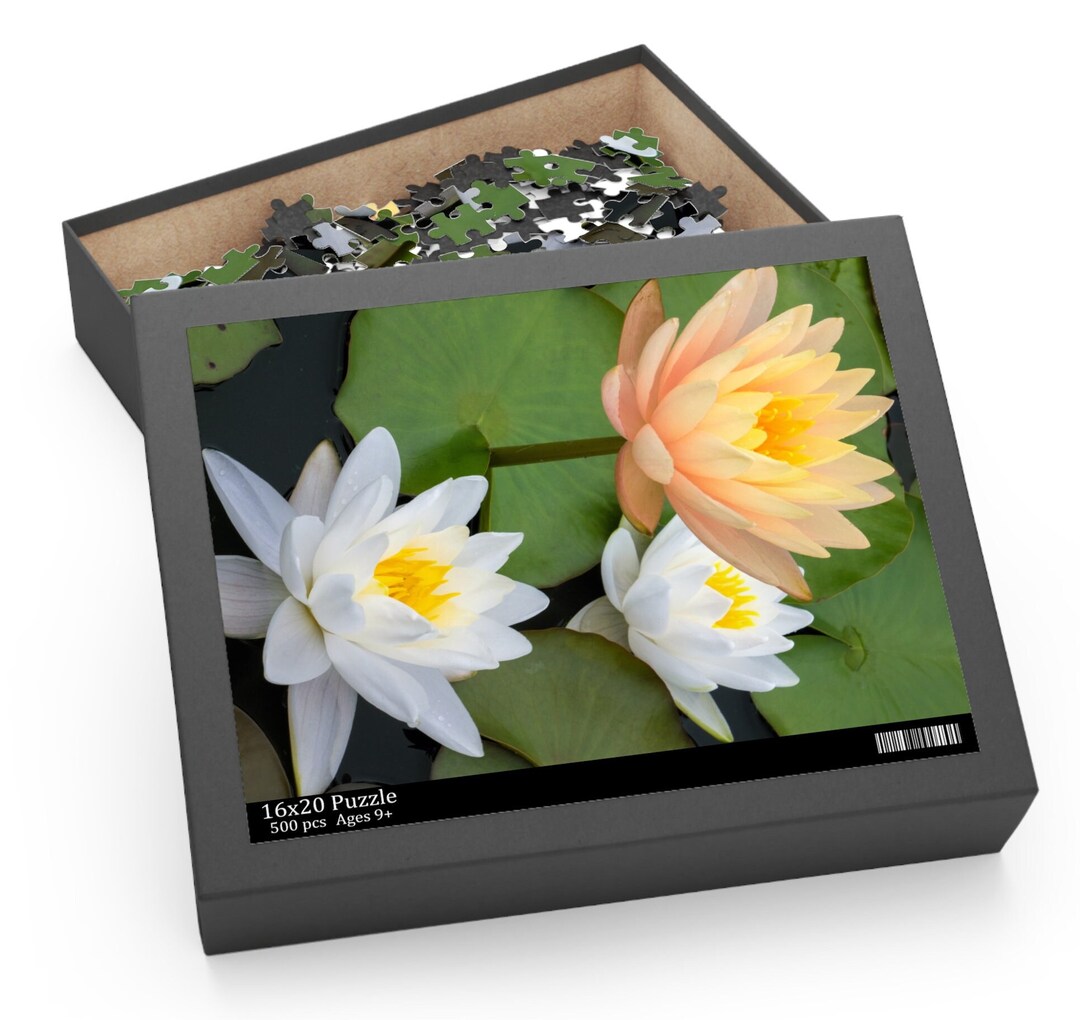 Lotus Blossom Jigsaw Puzzle, Garden Lovers Gift, Tranquil Lotus Flower ...