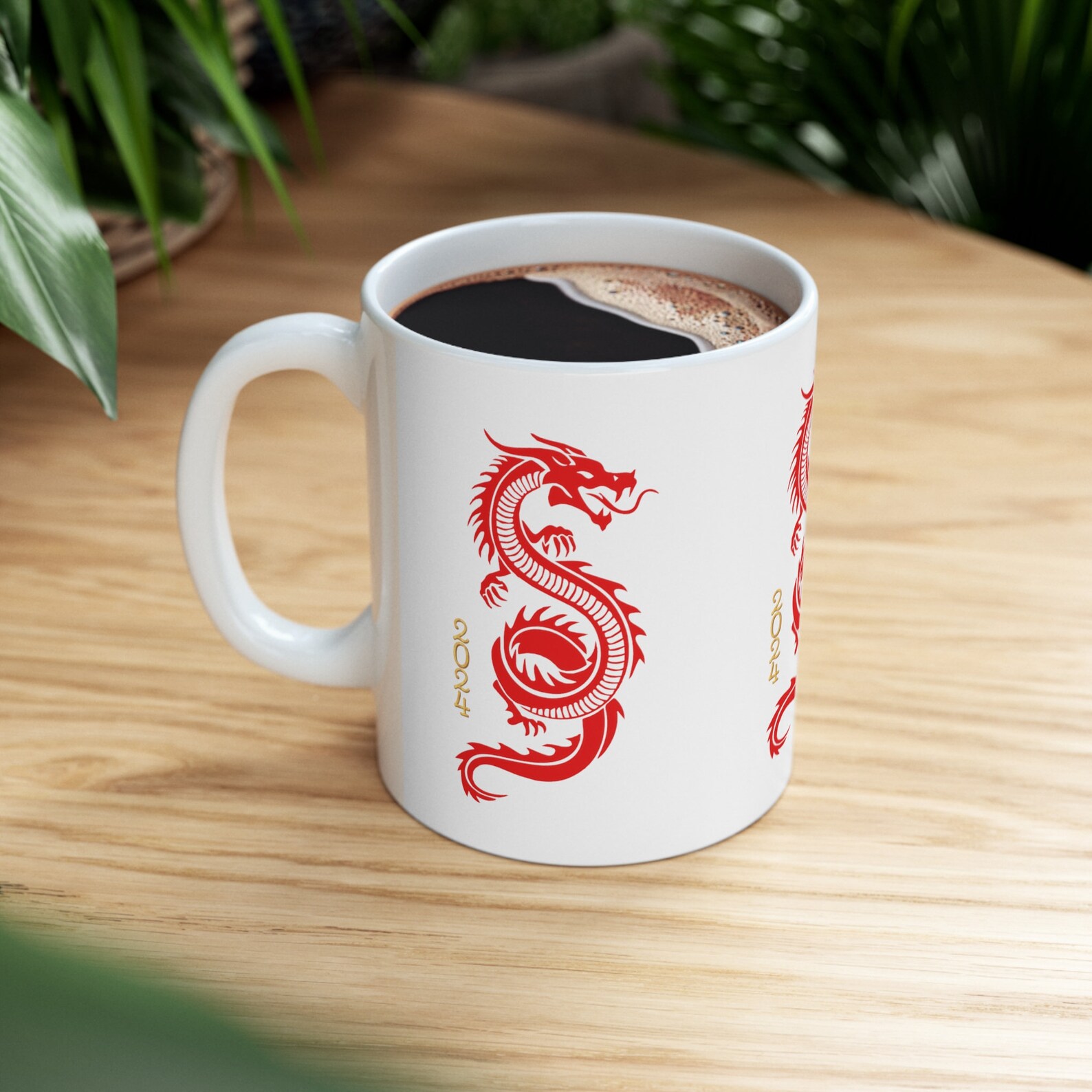 Chinese New Year 2024 Red Dragon Ceramic Mug Year of the Dragon Mug ...