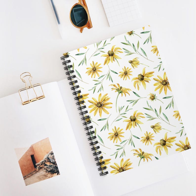 Spring Watercolor Floral Notebook: Coil Bound Botanical Journal Set - Etsy