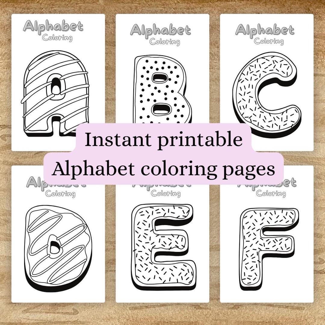 Baby First Abc Book Abc Book Baby Shower Coloring Activity Color Book ...