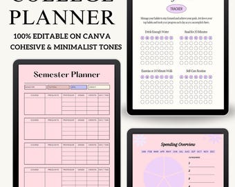 College Planner, Student Planner, Digital Academic Planner, Study ...