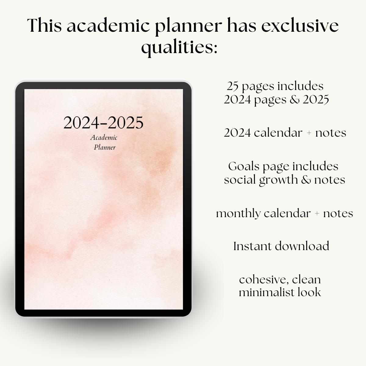 College Planner Template Academic Planner Template Student Planner ...