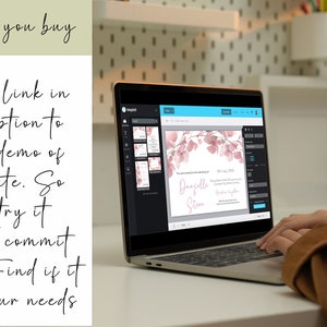 Blush Pink Wedding Invitation Suite - Editable Template. Beautifully ...