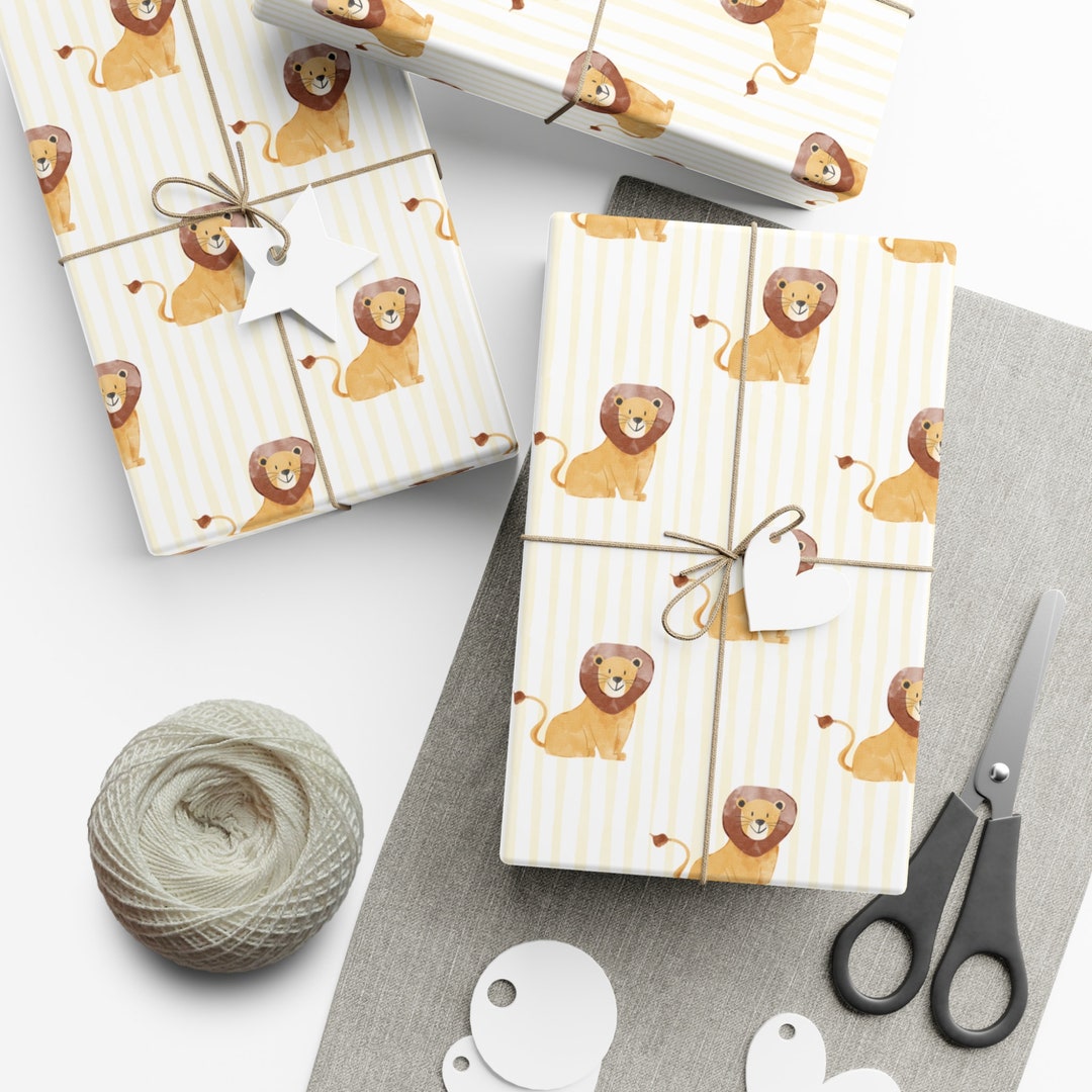 Lion Wrapping Paper - Etsy