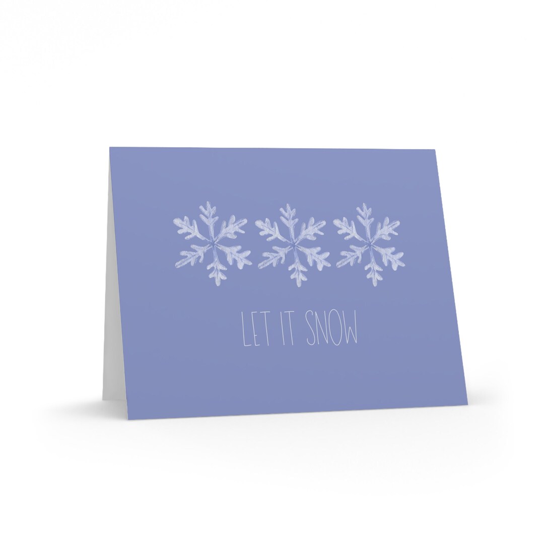 Let It Snow Greeting Cards (8, 16, and 24 Pcs) - Etsy
