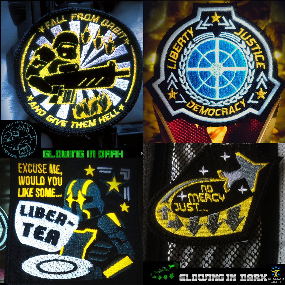 Hell Soldier Patches, Libertea, Fall From Orbit and Give Them Hell, No ...