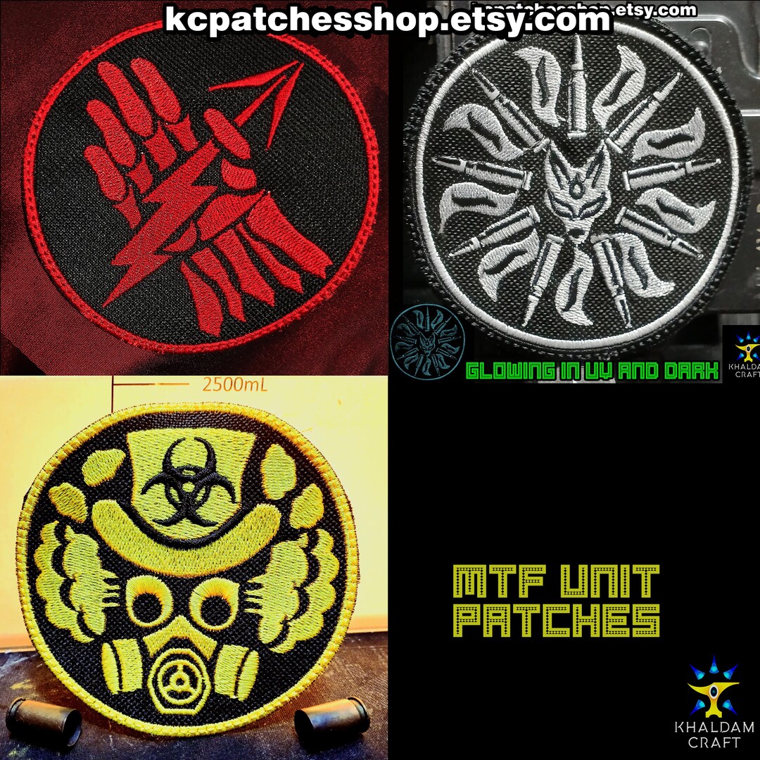 MTF Unit Patches, SCP Foundation Force, Mobile Task Force, Nine-Tailed Fox, Epsilon-11, Red ...