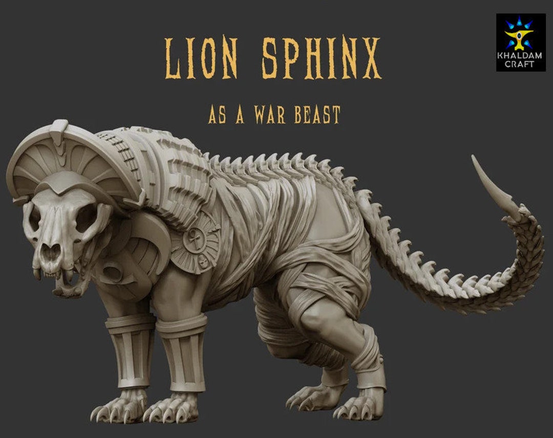 Skeleton War Beast Unit, Sphinx Battle Beast With Wings or as a Carrier ...