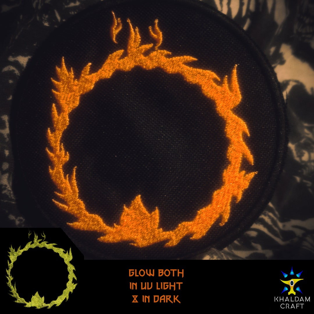 Fire Ring Patch, Mark of a Fire Soul, Dark Fantasy, Glowing in Dark ...