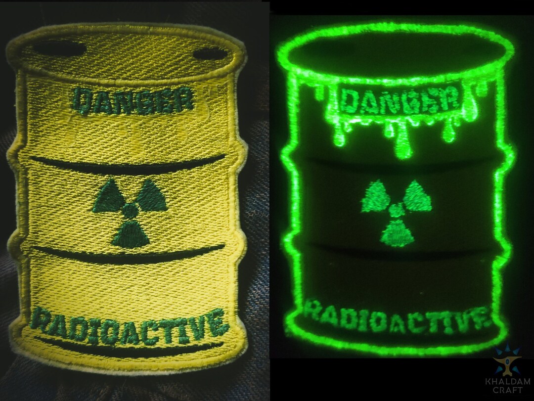 Danger Radioactive Barrel Patch, Glowing in Dark, Toxic Waste ...