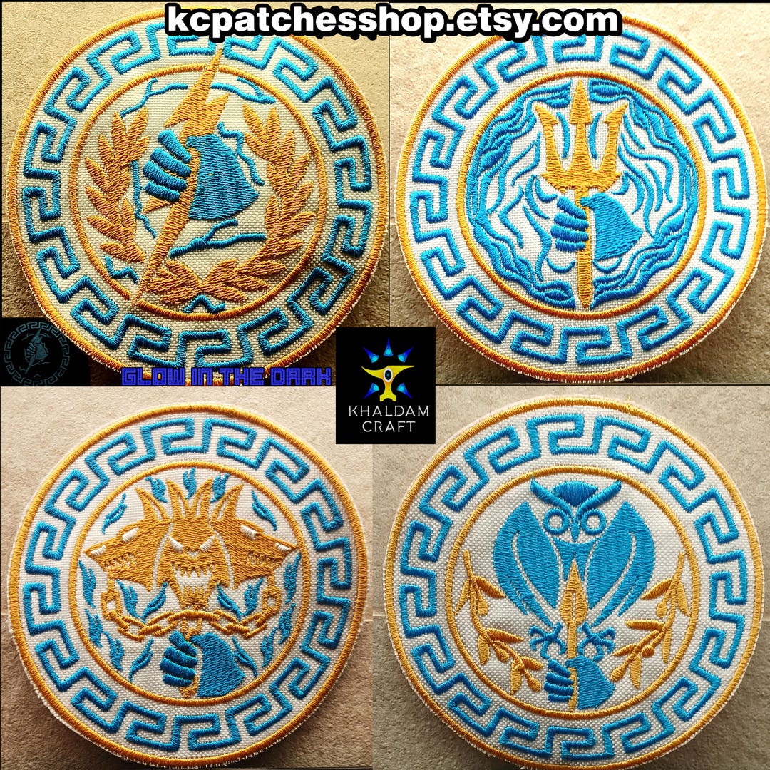 Greek God Patches, Zeus, Poseidon, Hades, Ancient Greece Patch, Greek ...