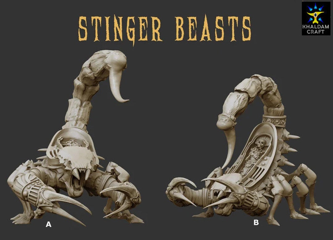 Skeleton Stinger Beasts, Scorpion Construct, Monster Machine, Miniature ...