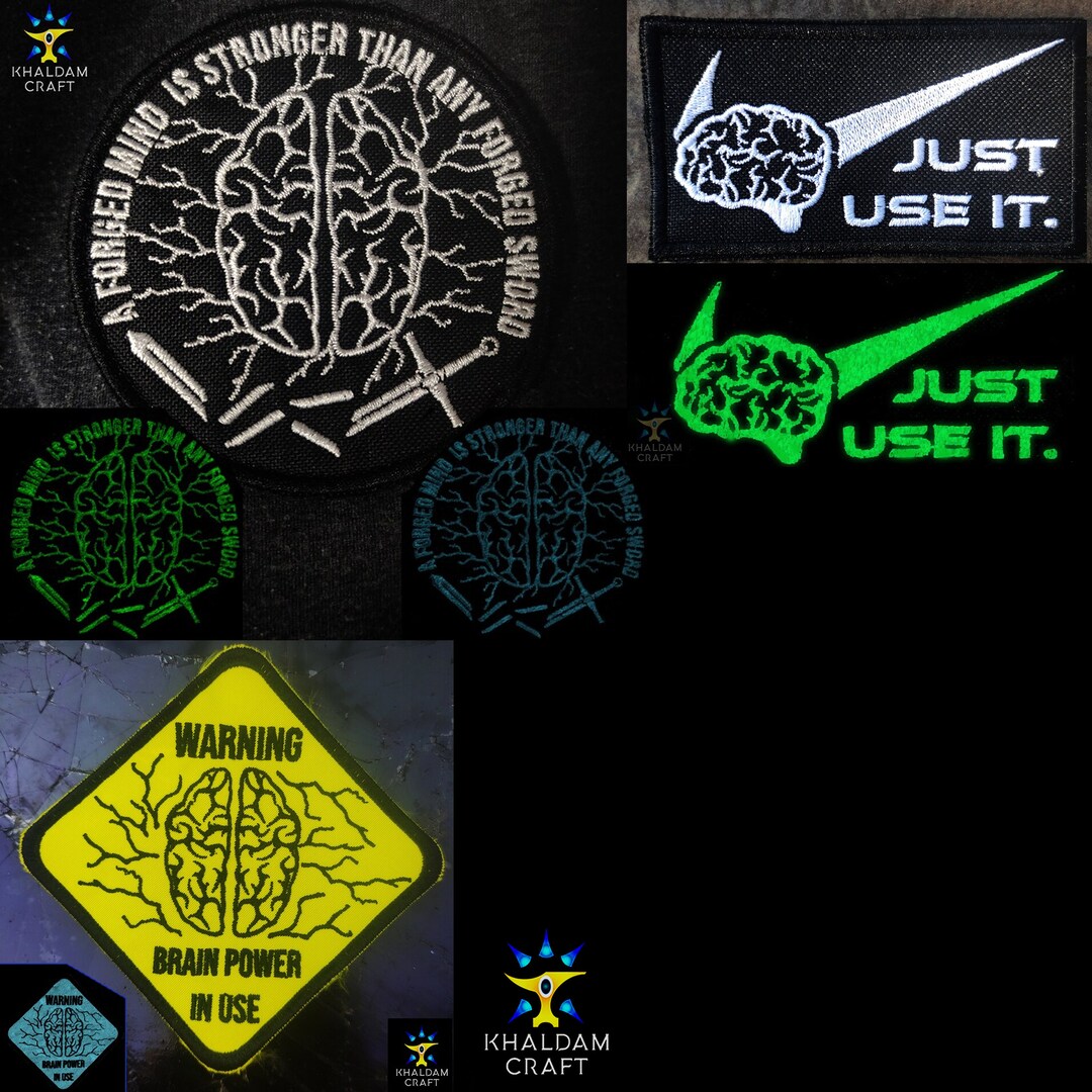 Just Use It. Warning Sign, Brain Power in Use Patch, Victory ...