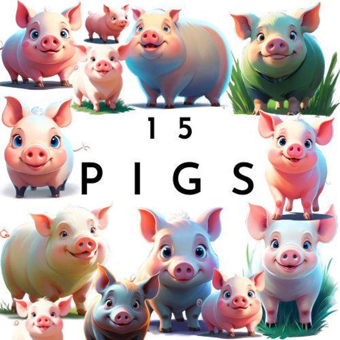 Pig Clipart Pigs PNG Pig Graphics Animals Clipart Watercolor Pig PNG ...