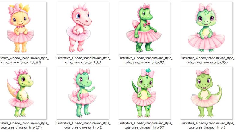 Dinosaur in Tutu Clipart | Cute Ballerina Dinosaur PNG | Dinosaurs in ...