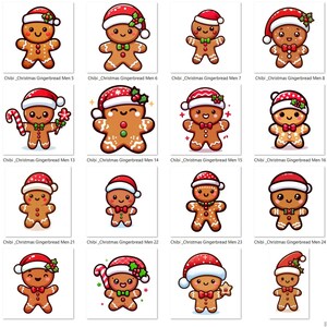 Chibi Gingerbread Man Clipart | Gingerbread PNG | Gingerbread Christmas ...