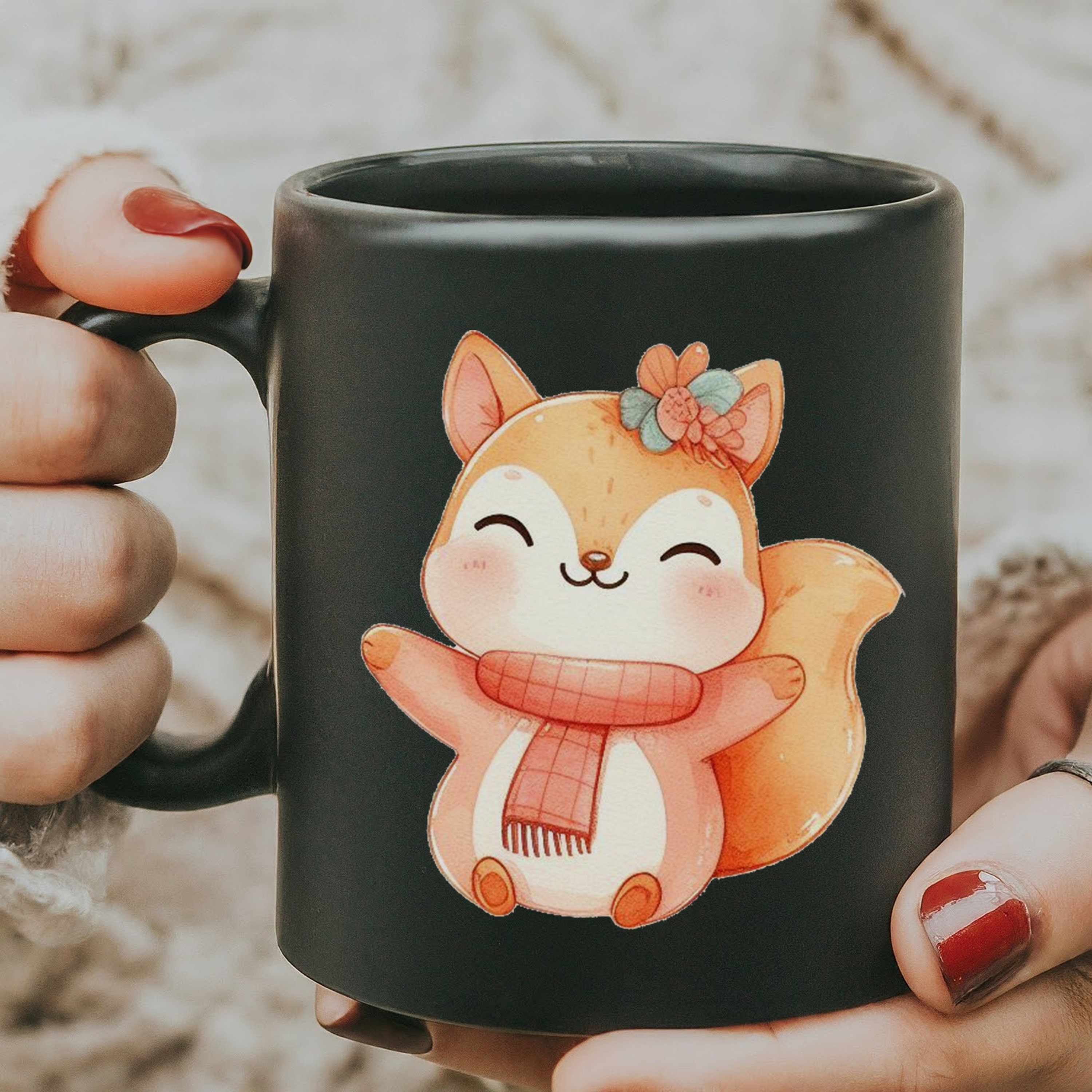 Fall Kawaii Clipart Autumn Cute Creatures and Elements PNG Cute Fall ...