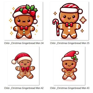 Chibi Gingerbread Man Clipart | Gingerbread PNG | Gingerbread Christmas ...