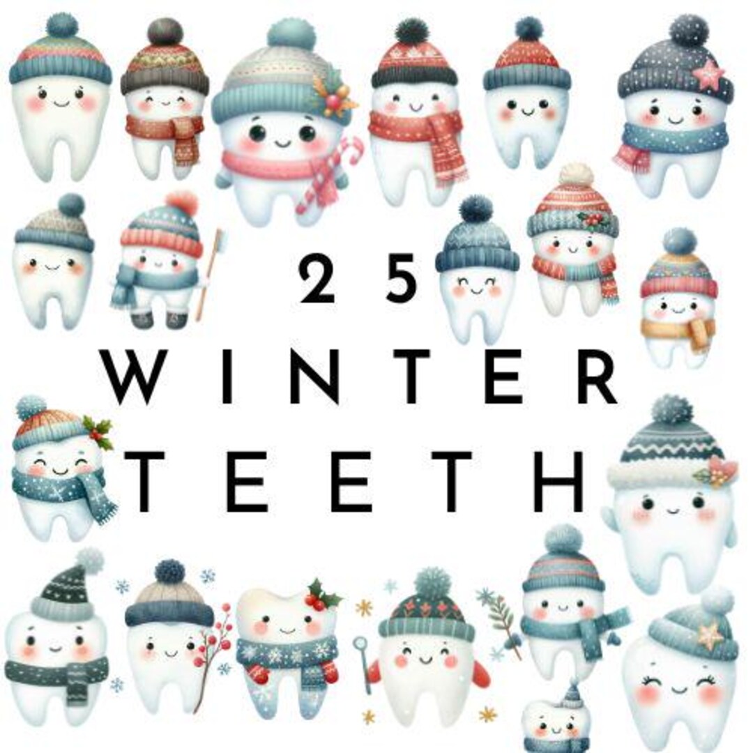 Winter Teeth Clipart | Tooth PNG | Dental Clipart | Dentist ...