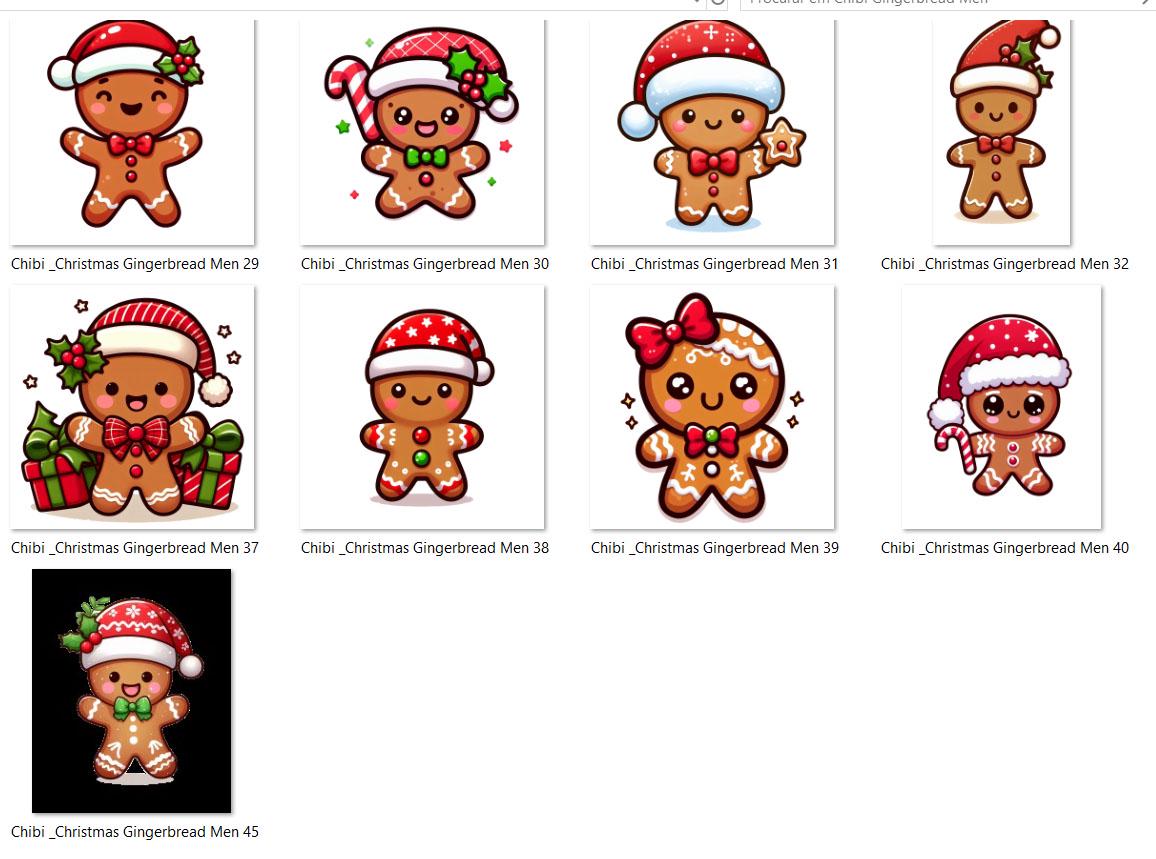Chibi Gingerbread Man Clipart | Gingerbread PNG | Gingerbread Christmas ...