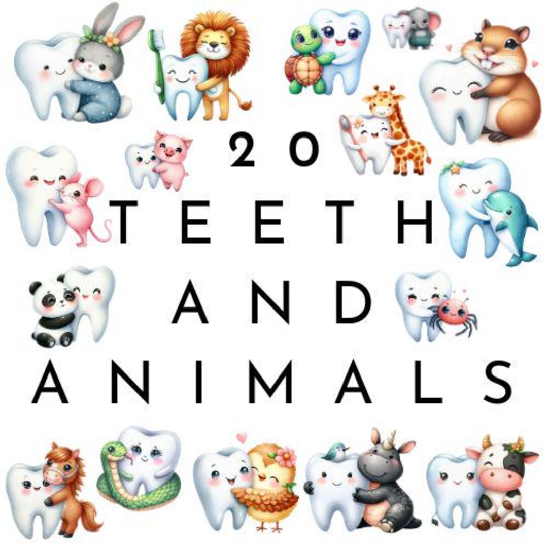 Tooth and Animal Clipart | Teeth PNG | Dental Clipart | Dentist ...