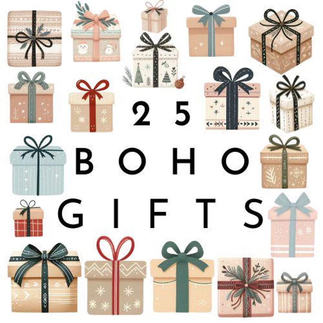 Gift Clipart Scandinavian Cute Gift Clipart Boho Gifts PNG Boho ...